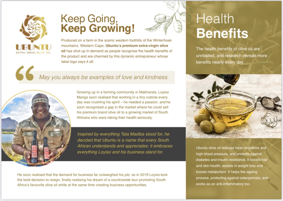 Made in Africa: Loyiso Manga’s Ubuntu Extra Virgin Olive Oil - Jambo ...